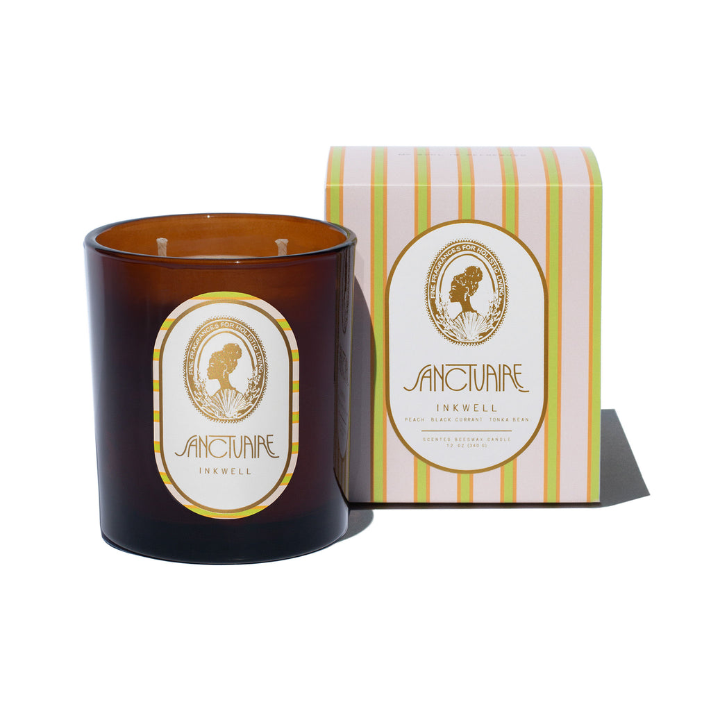 INKWELL DOUBLE-WICK SCENTED BEESWAX CANDLE – SANCTUAIRE